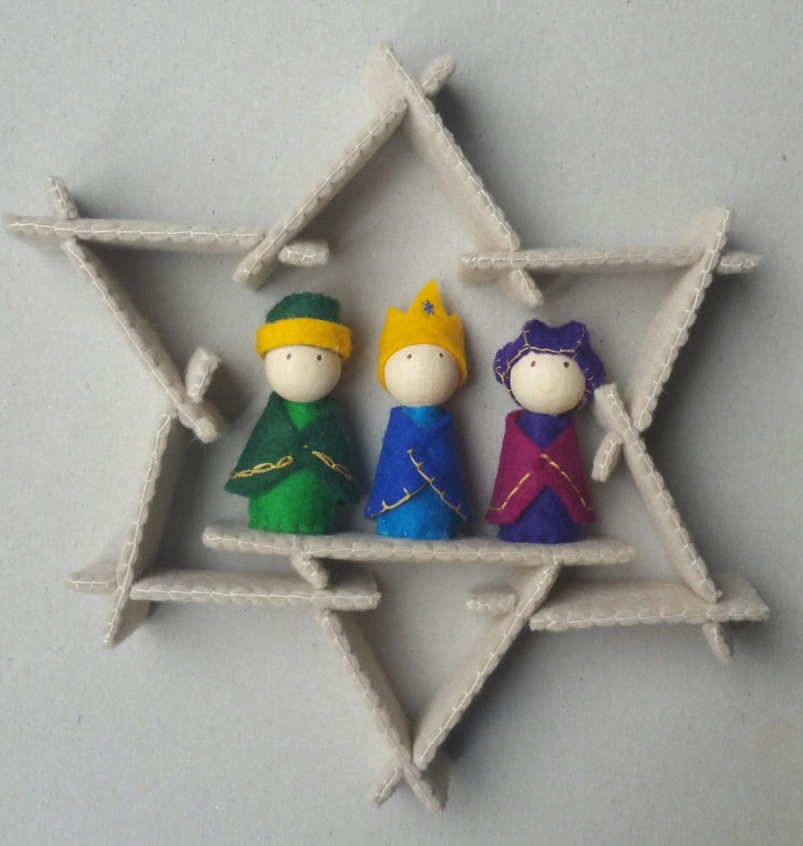Nativity Star 3 Kings DIY Felt Kit - Etsy