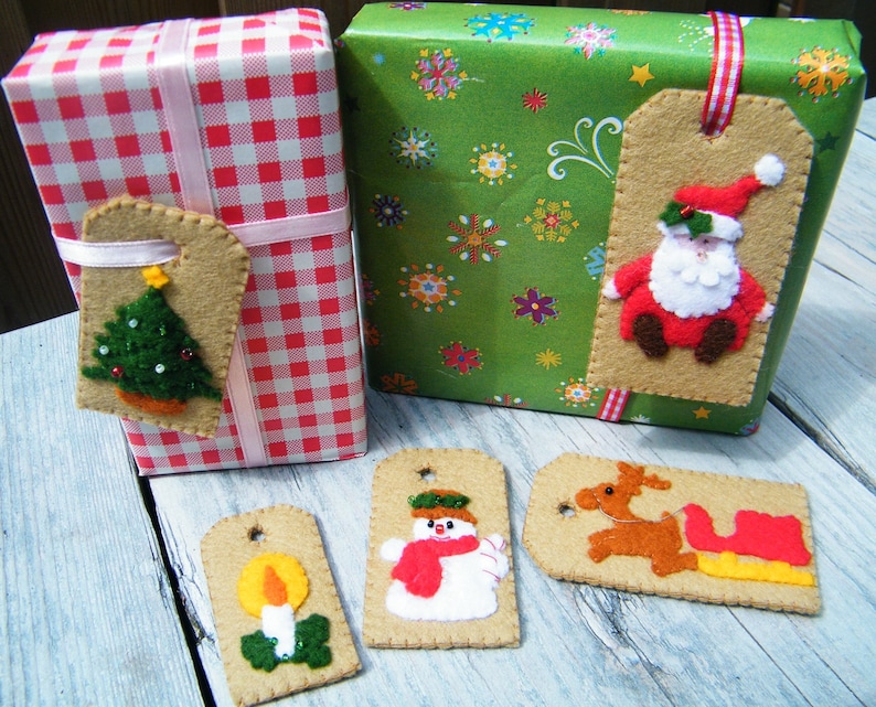 Christmas Tags DIY Felt Kit - Etsy