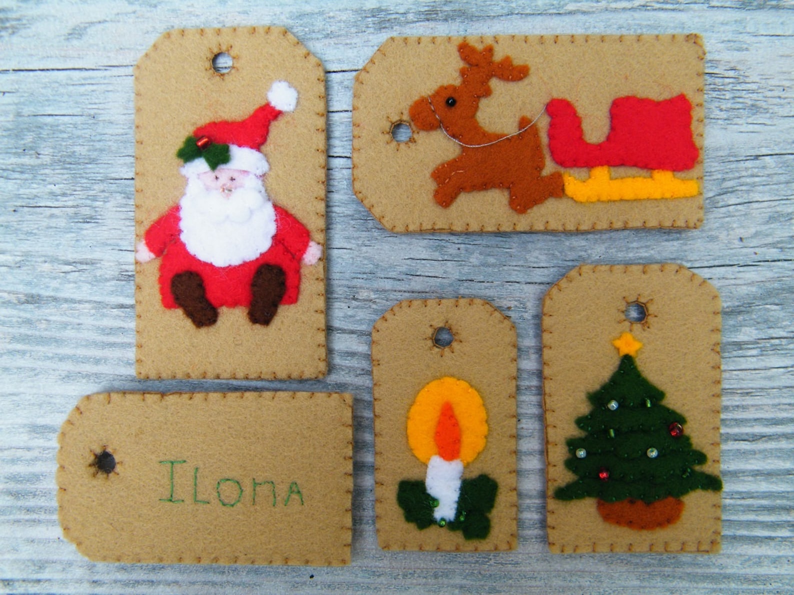 Christmas Tags DIY Felt Kit - Etsy