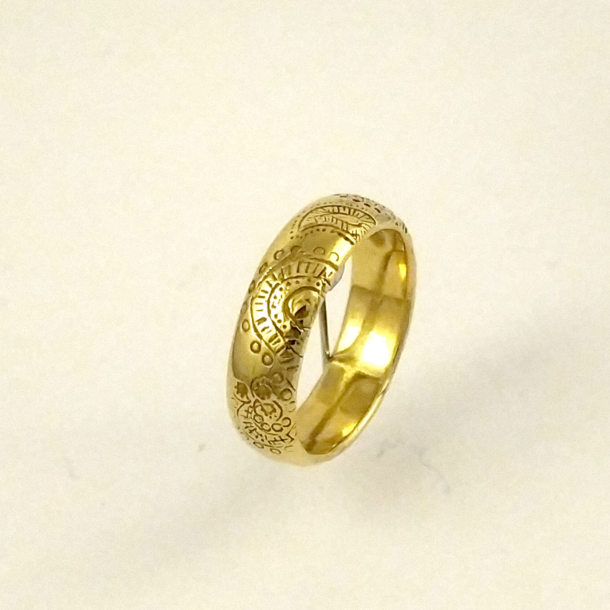 Paisley Band Ring a Detailed Hand Carved Paisley Design Band in Solid 9 ...