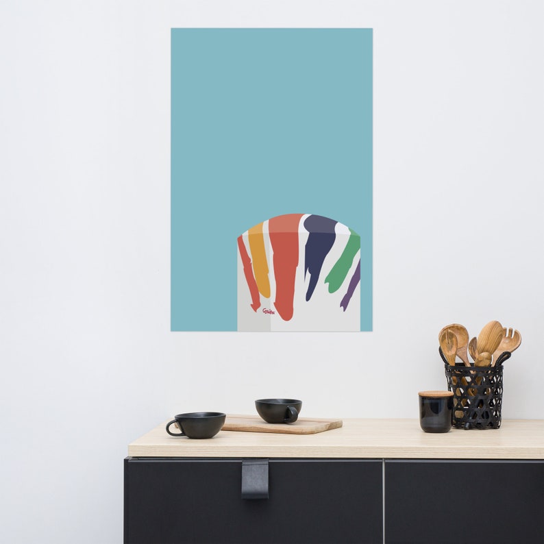 Art Print Boston Rainbow Swash Gas Tank 8x10 12x12 16x20 - Etsy