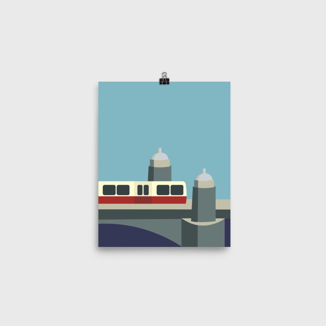 Art Print - Boston Red Line, 8x10, 12x12, 16x20, 18x24, 24x36 | the T ...