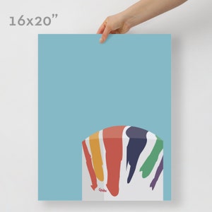 Art Print - Boston Rainbow Swash Gas Tank, 8x10, 12x12, 16x20, 18x24 ...