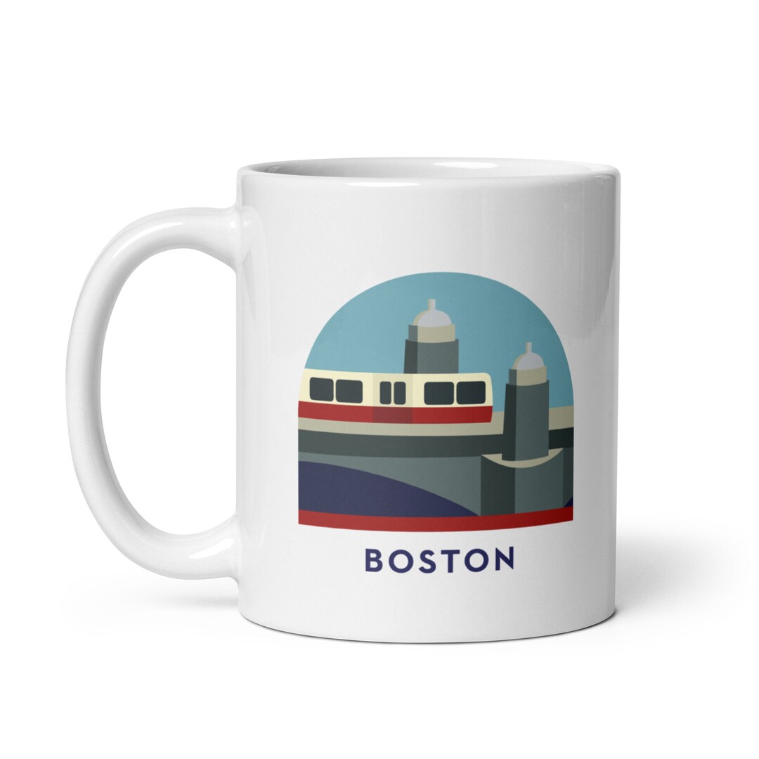 Boston Red Line Train Mug: Minimalist City Souvenir - Etsy