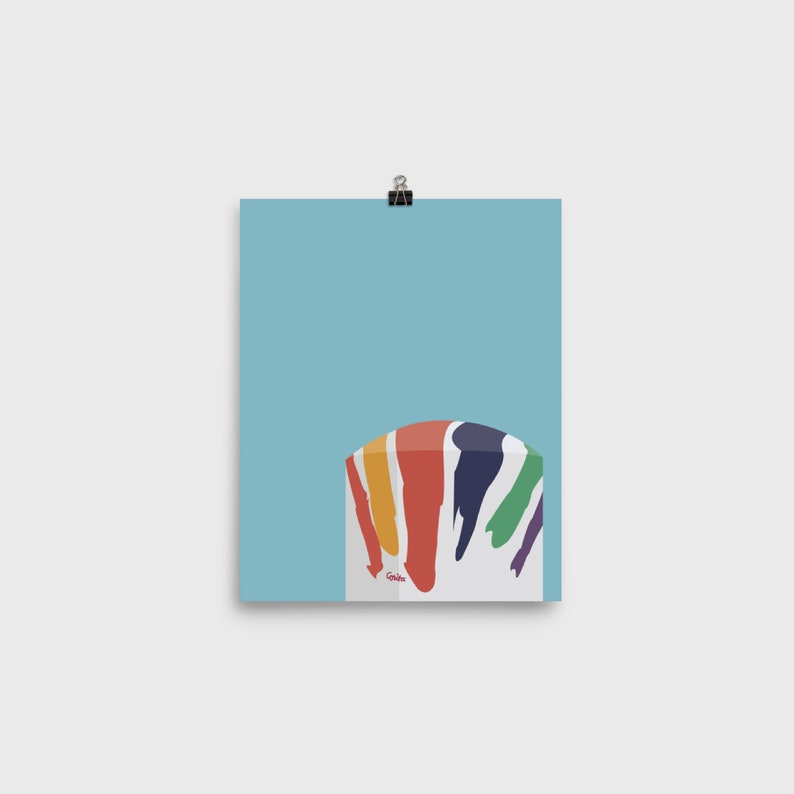 Art Print Boston Rainbow Swash Gas Tank 8x10 12x12 16x20 - Etsy