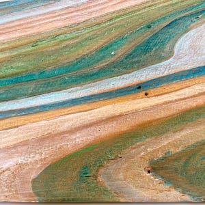 Original Wood Abstract Painting, Peaceful Earth Colors, Natural ...