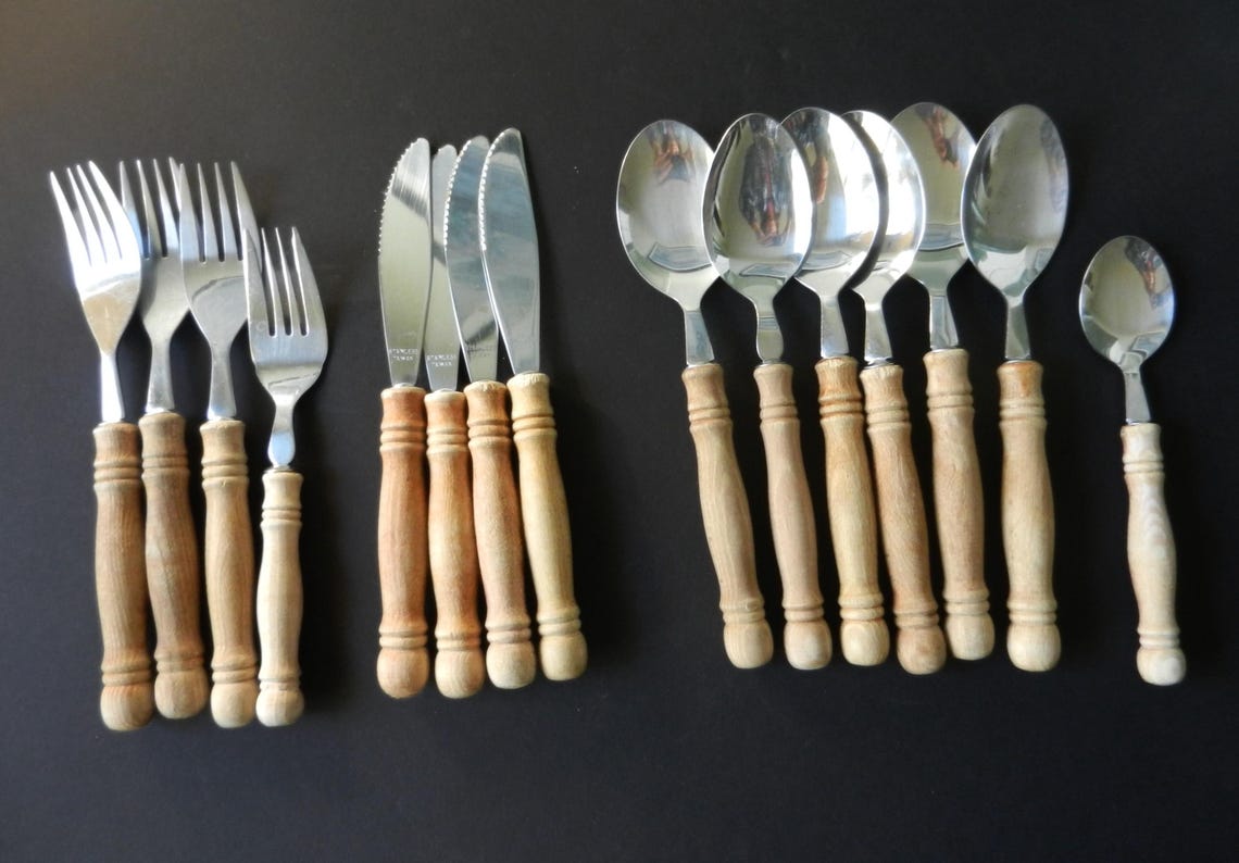 Beach Sea Turtle Wood Silverware Art, Hand Painted Recycled Eco ...