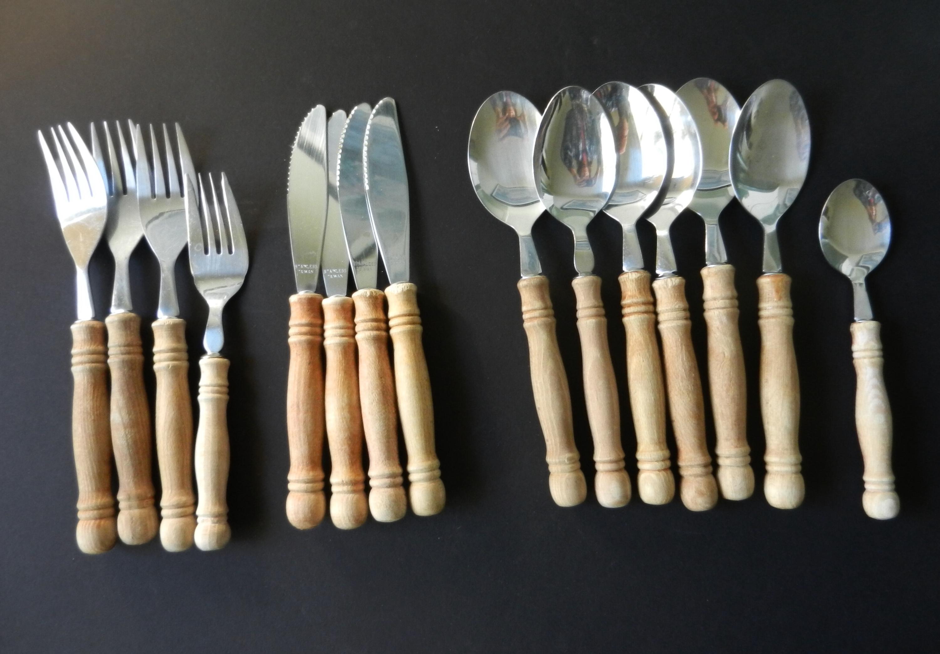 Beach Sea Turtle Wood Silverware Art, Hand Painted Recycled Eco ...