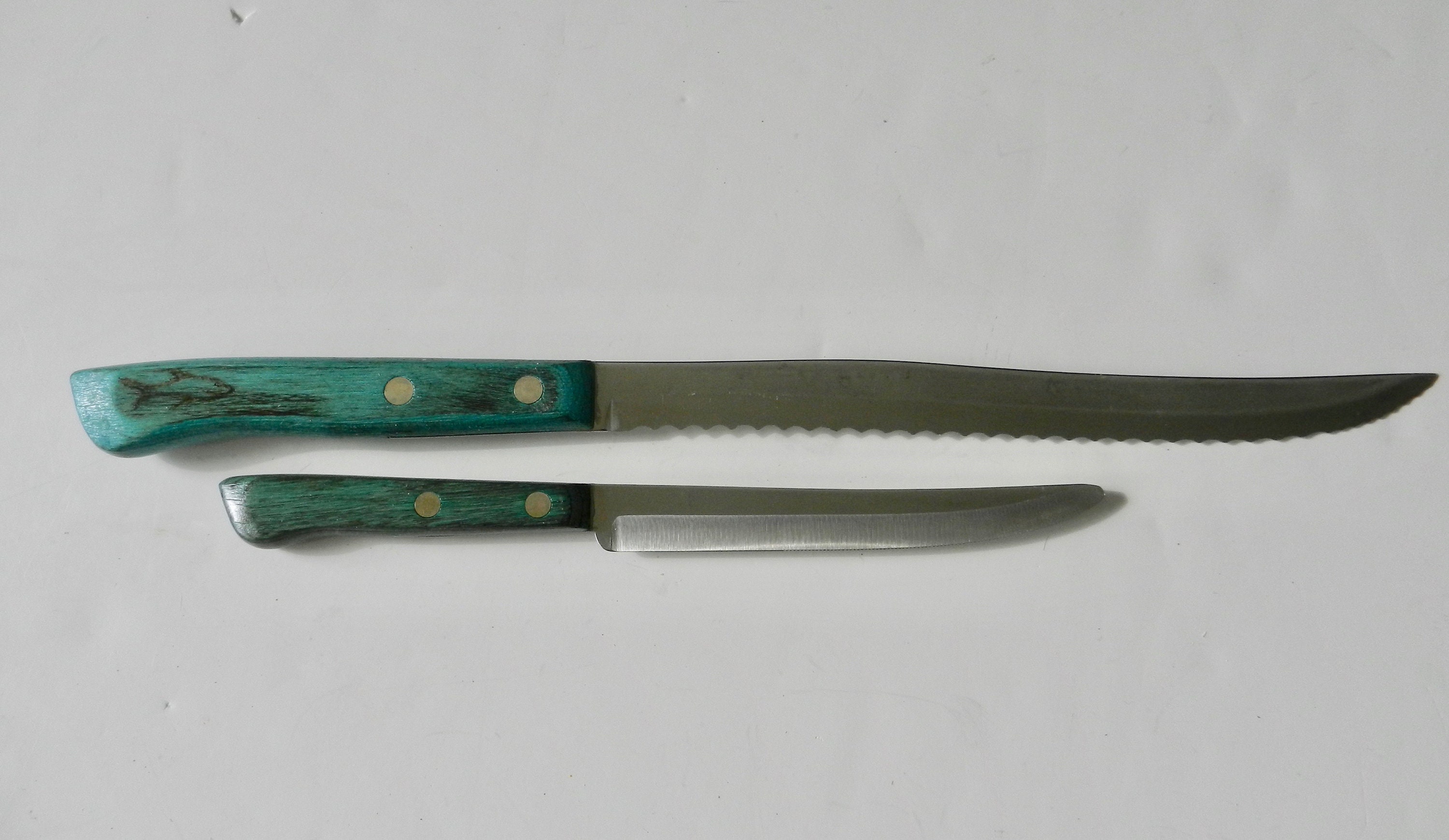 Jaws Vintage Custom Flint Knife Set With Wood-burned Sharks, Unique ...