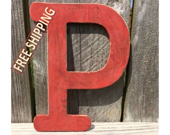 Wooden Letter P - Etsy