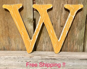 Wooden letter w | Etsy