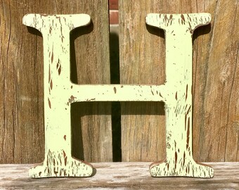 Wooden letter h | Etsy