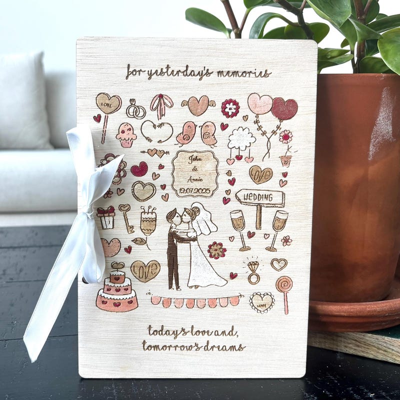 Wedding Card Handpainted - Etsy