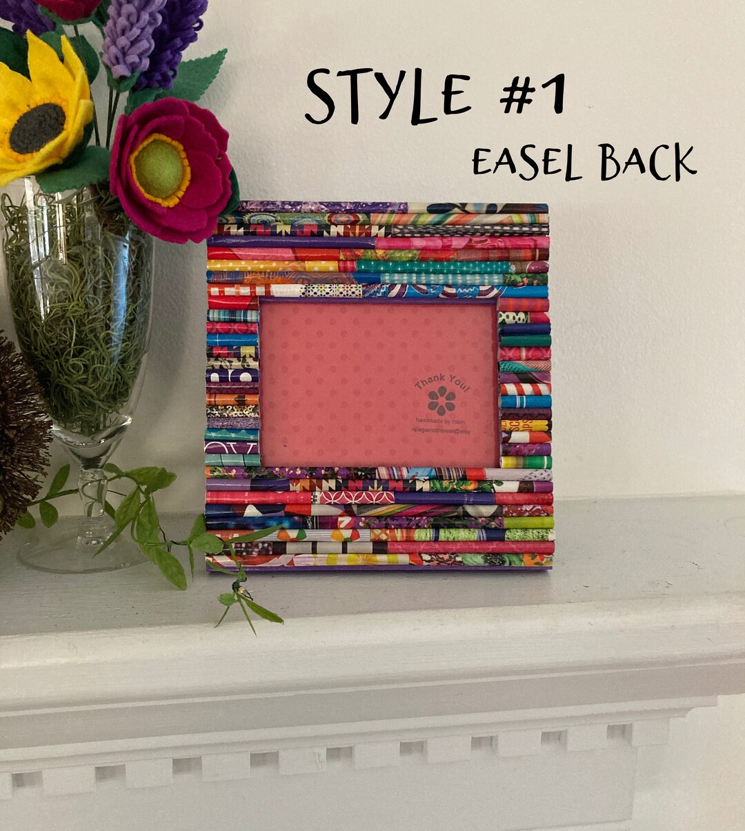 Rolled Paper Frame. Magazine Paper. A Frame That is a Piece of Art ...