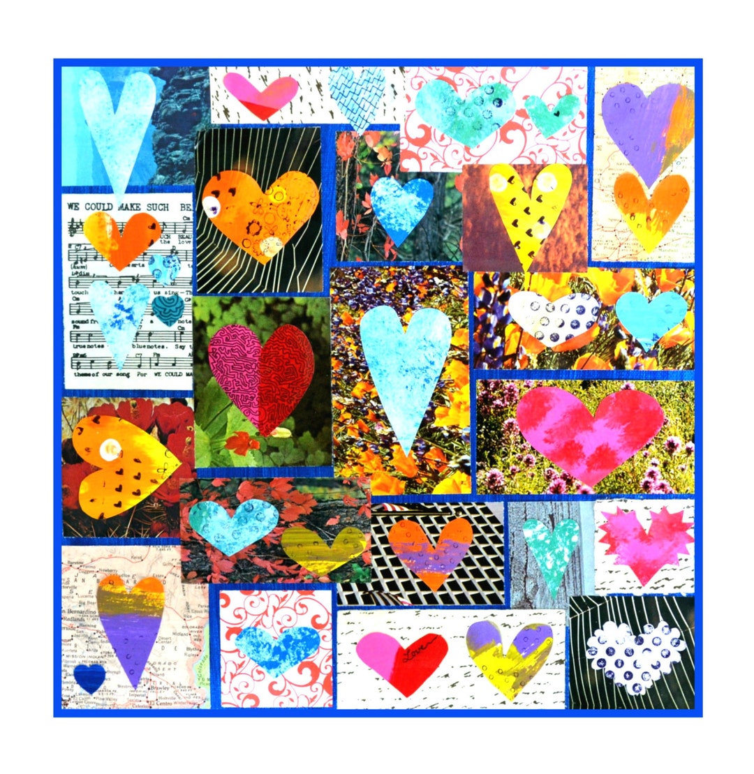 You've Gotta Have Heart. Print of Original Mixed Media Canvas. 8x8 ...