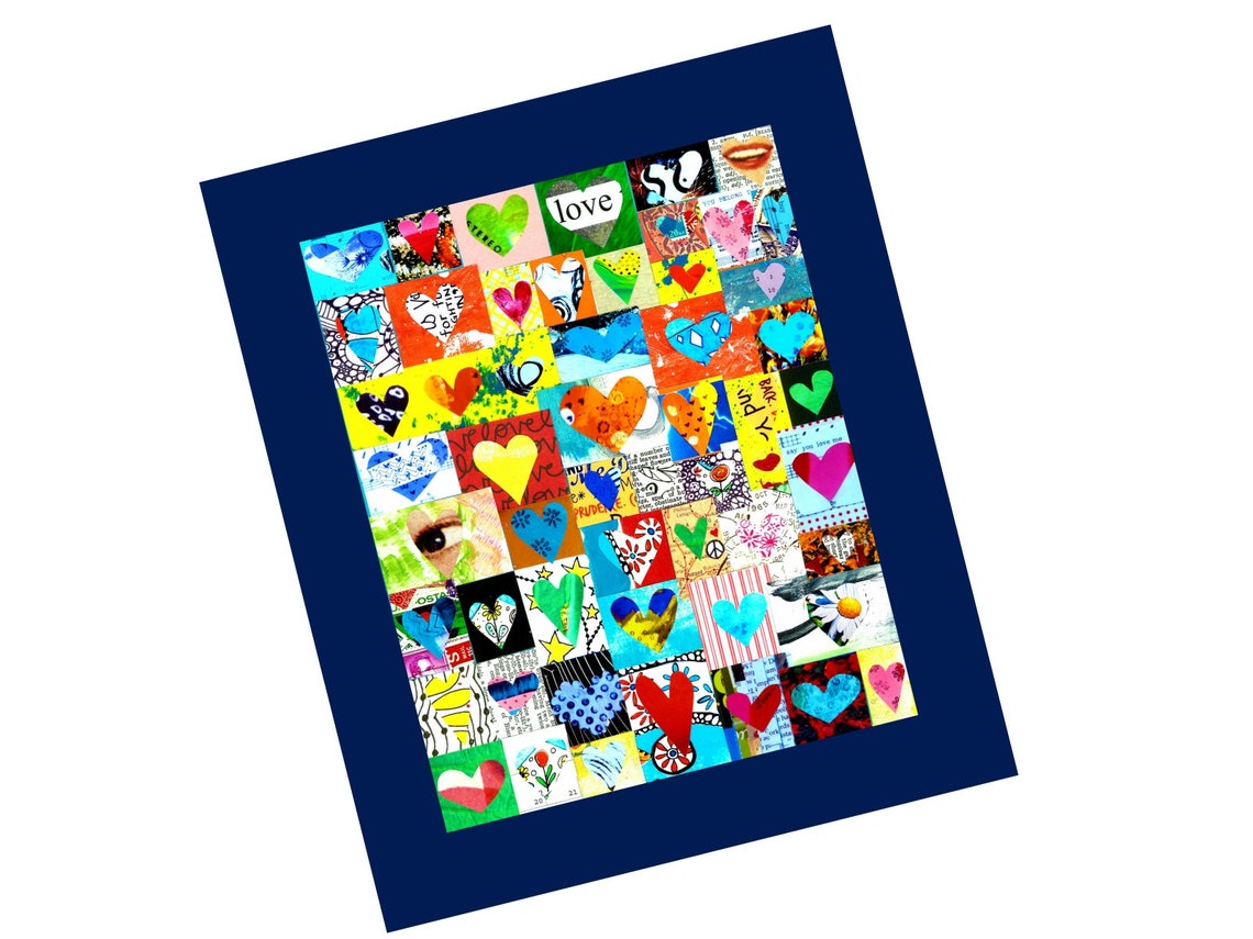 Heart Collage Card. Valentine, Anniversary, I Love You, Friendship A6 ...