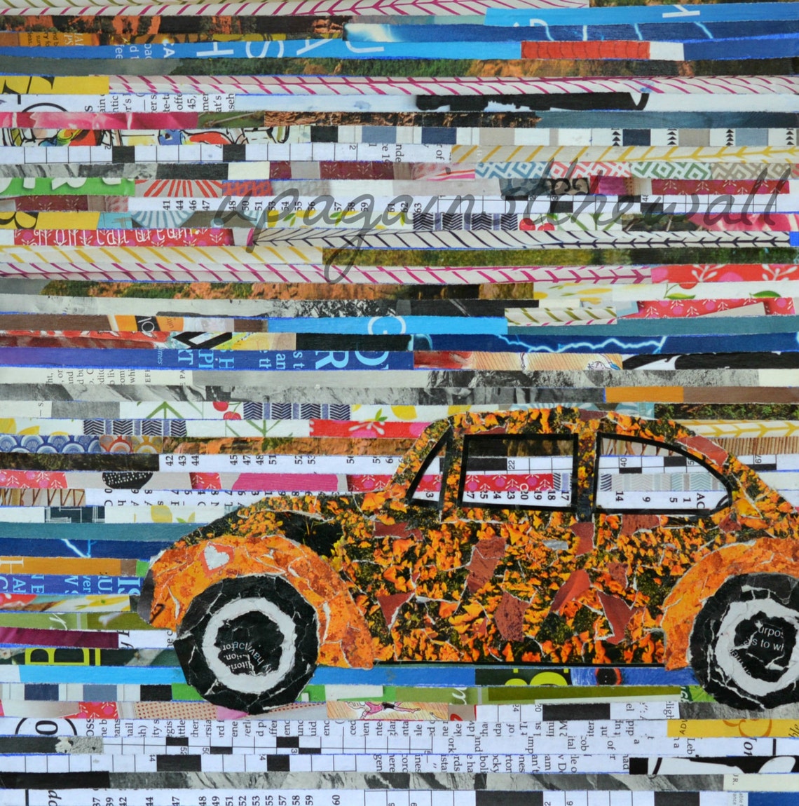 VW Magazine Collage Print | Etsy