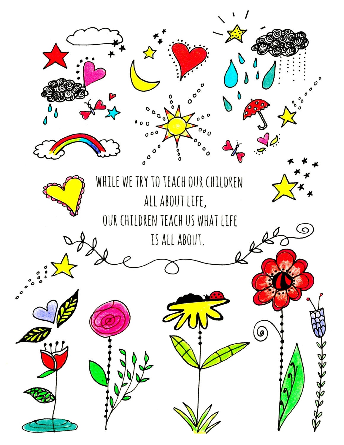 Children Quote. Whimsical Print. With or Without Mat. Nursery - Etsy