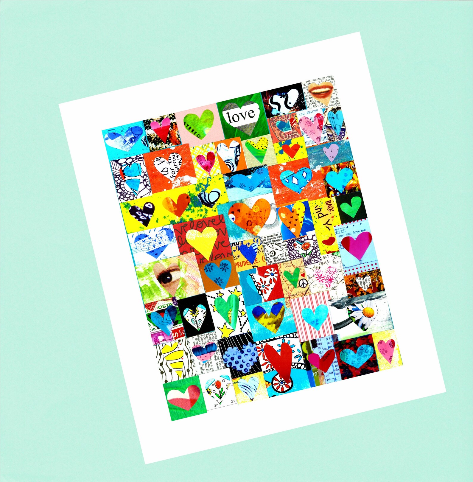 Heart Collage Card. Valentine, Anniversary, I Love You, Friendship A6 ...