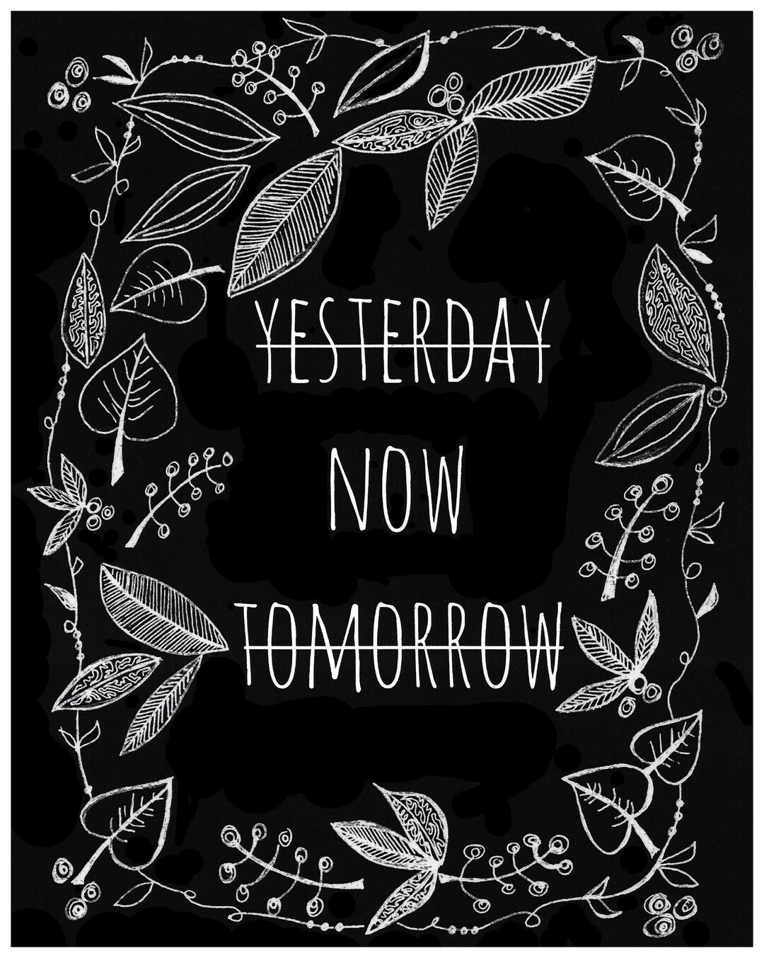 Black & White Print of Encouragement. 5x7. the Goal is to Live in the ...