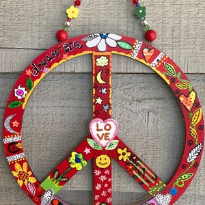 Dream Big Peace Sign. 10x10. Ready to Hang. - Etsy