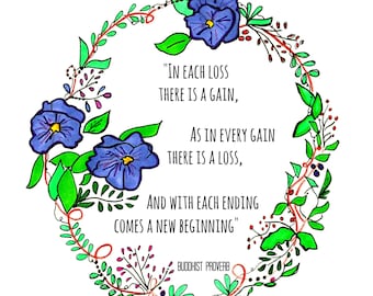 Hand Drawn Sympathy Card - Etsy