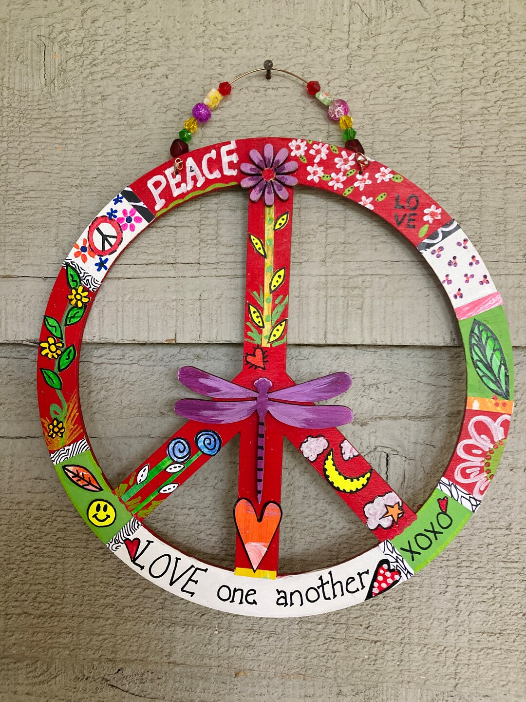 Peace Sign. Love One Another. 8x8/1/8 Inch Wall Decor. - Etsy