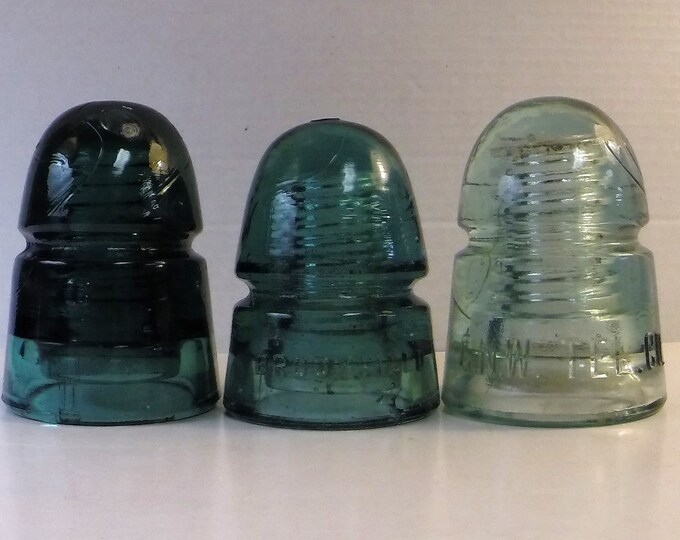 KS-83 Three Nice Antique Insulators 9/23 - Etsy