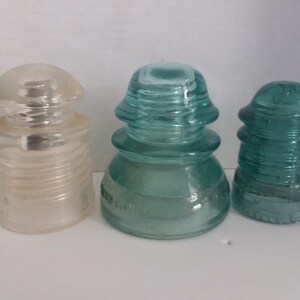 K-437 Three Nice Antique Insulators 1/25 - Etsy