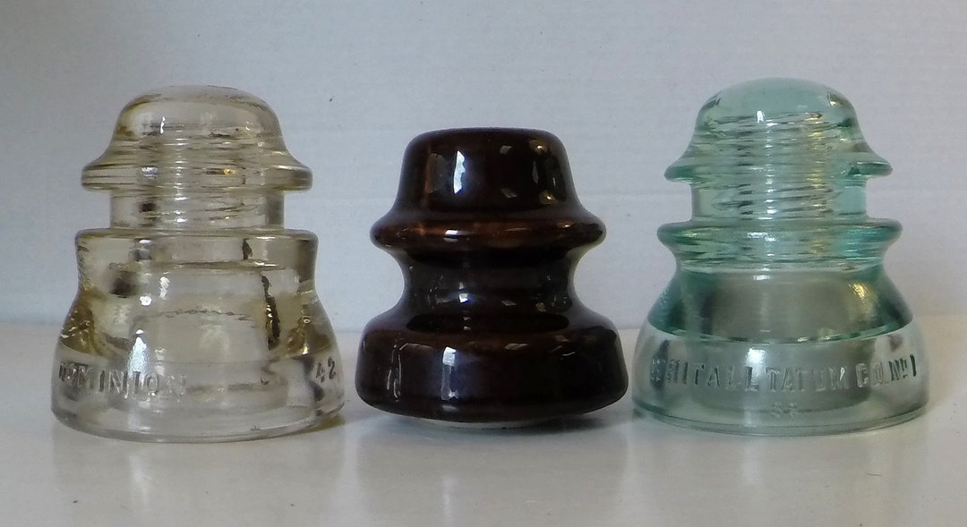 KS-105 Three Antique Insulators 11/23 - Etsy