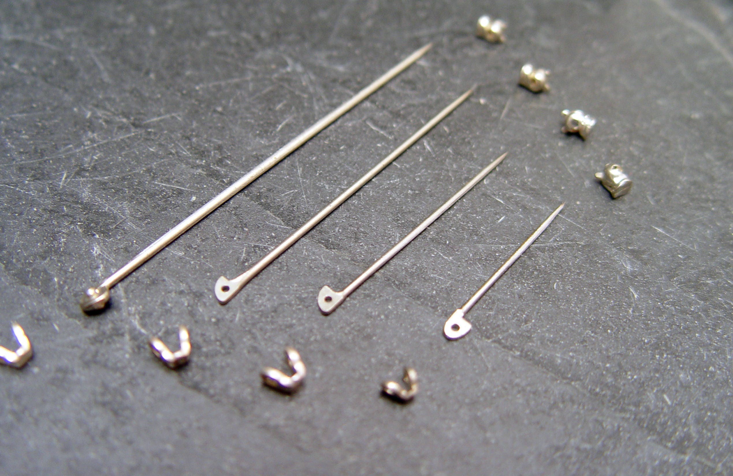 STERLING SILVER Pin or Brooch Back ONE Complete Assembly Pin Stem - Etsy