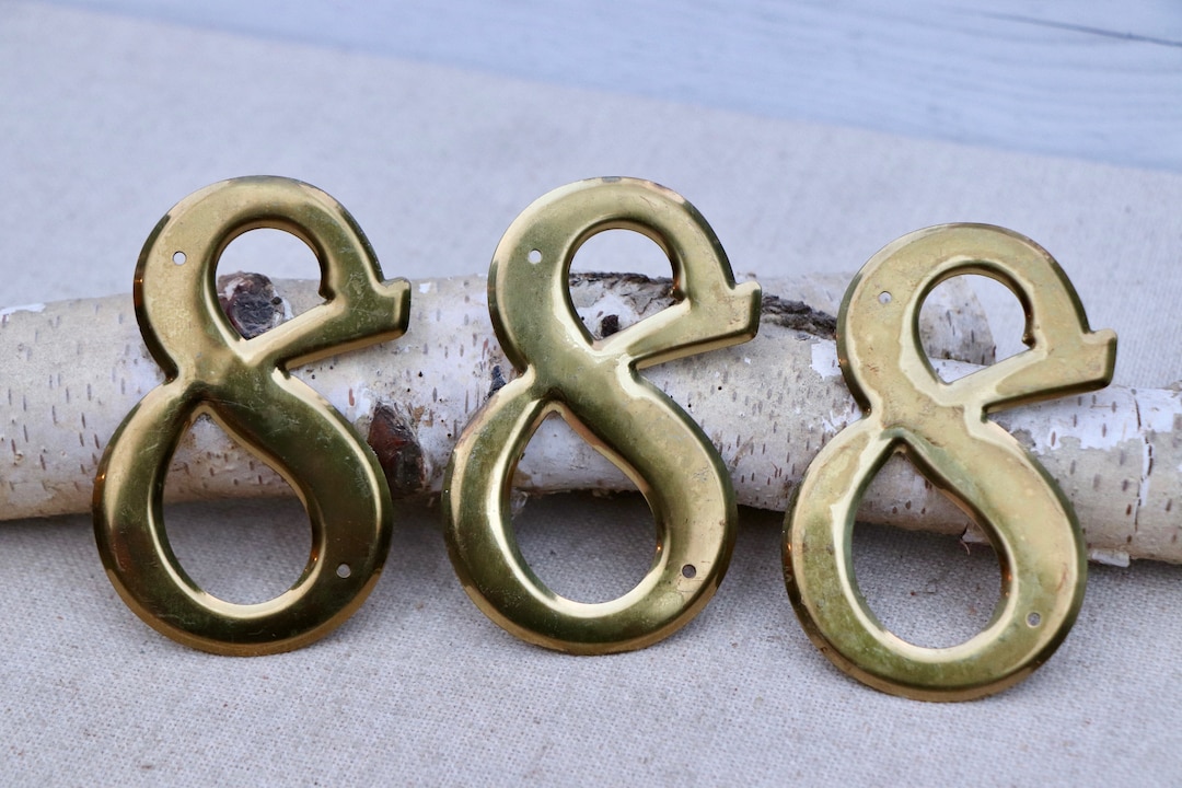 Vintage Brass House Number 8 , Vintage Metal Number Eight - Etsy