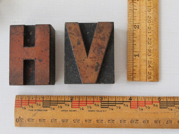 Printing & Printmaking Visual Arts Vintage Wooden Letterpress Capital ...