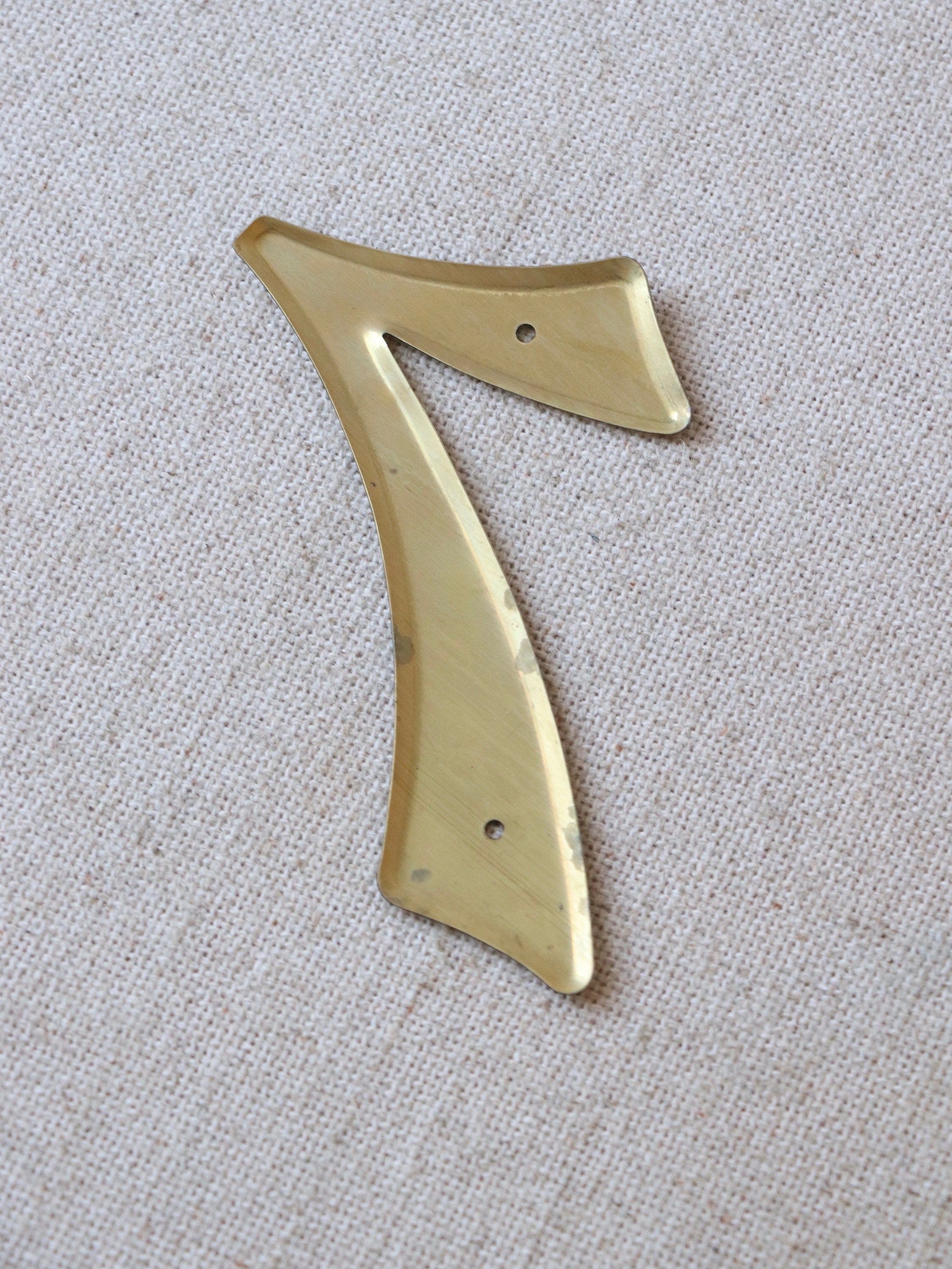 Vintage Brass House Number 7, Vintage Metal Number Seven - Etsy