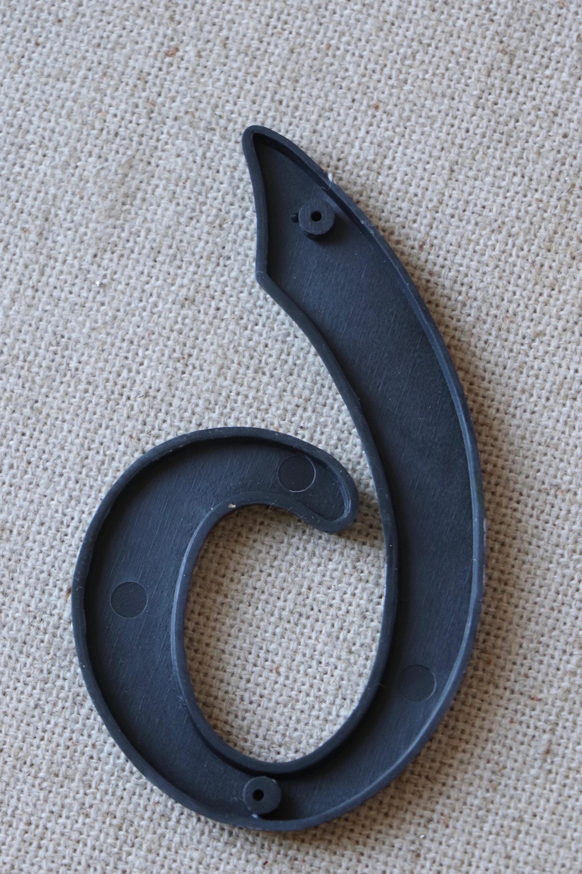 Vintage Black Plastic House Number 6 or 9, Vintage Plastic Number Six ...