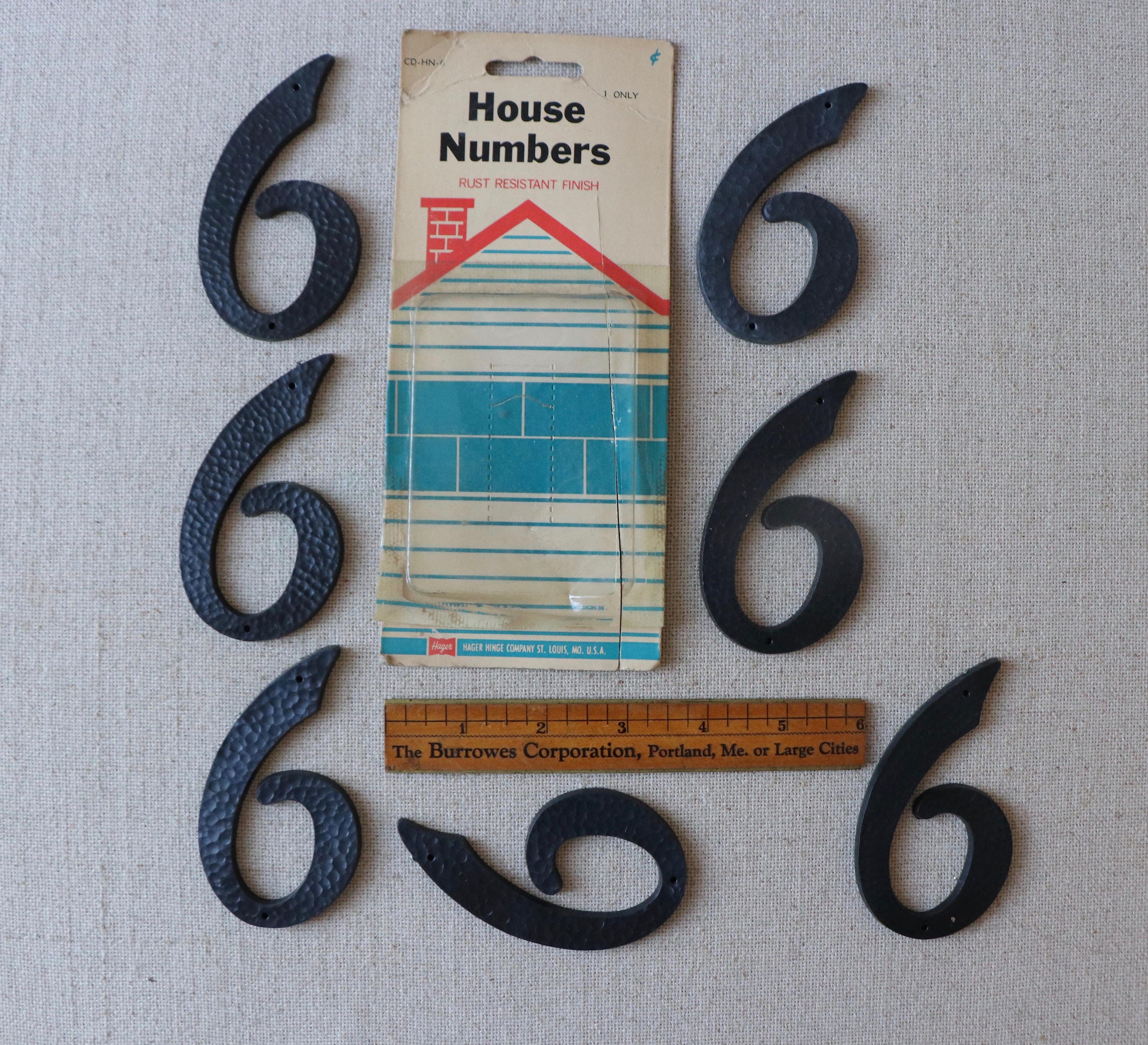 Vintage Black Plastic House Number 6 or 9, Vintage Plastic Number Six ...