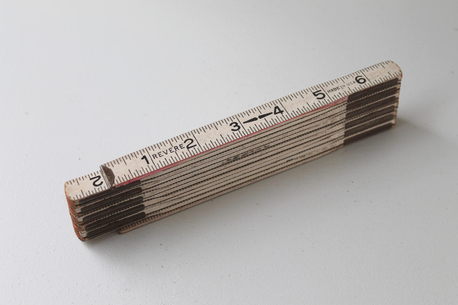 Vintage Revere Wood and Metal Folding Ruler, Vintage White Folding ...