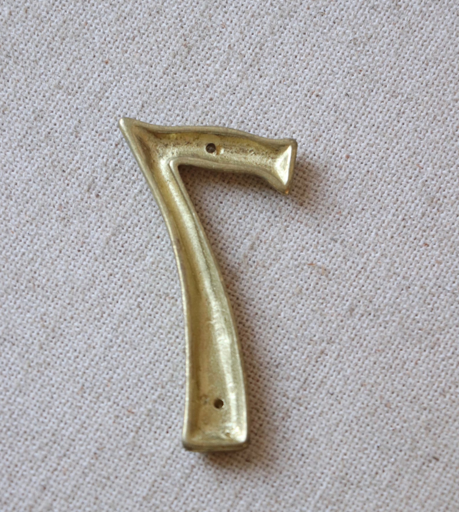 Vintage Solid Brass House Number 7, Vintage Metal Number Seven - Etsy ...