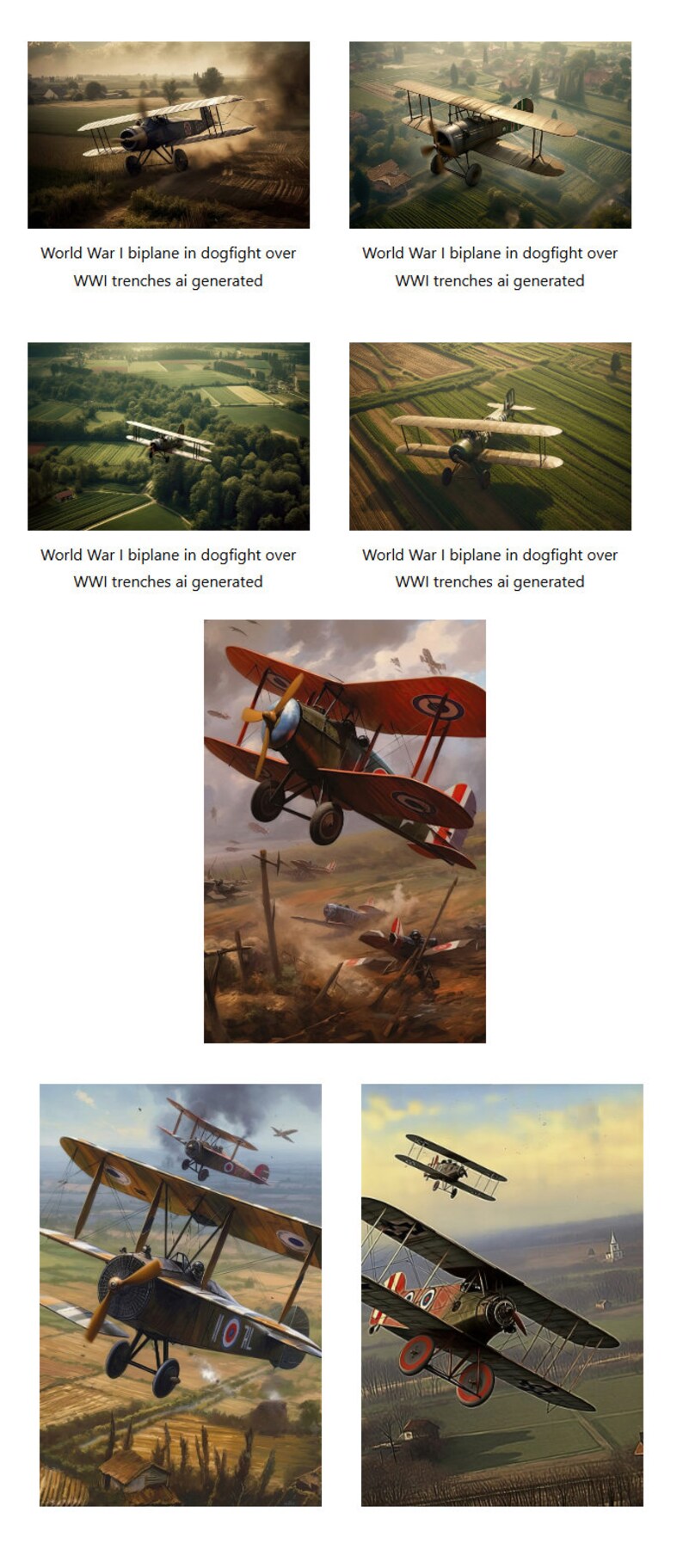 Cascoly Gallery - WWI Biplanes - Royalty Free Images - Etsy
