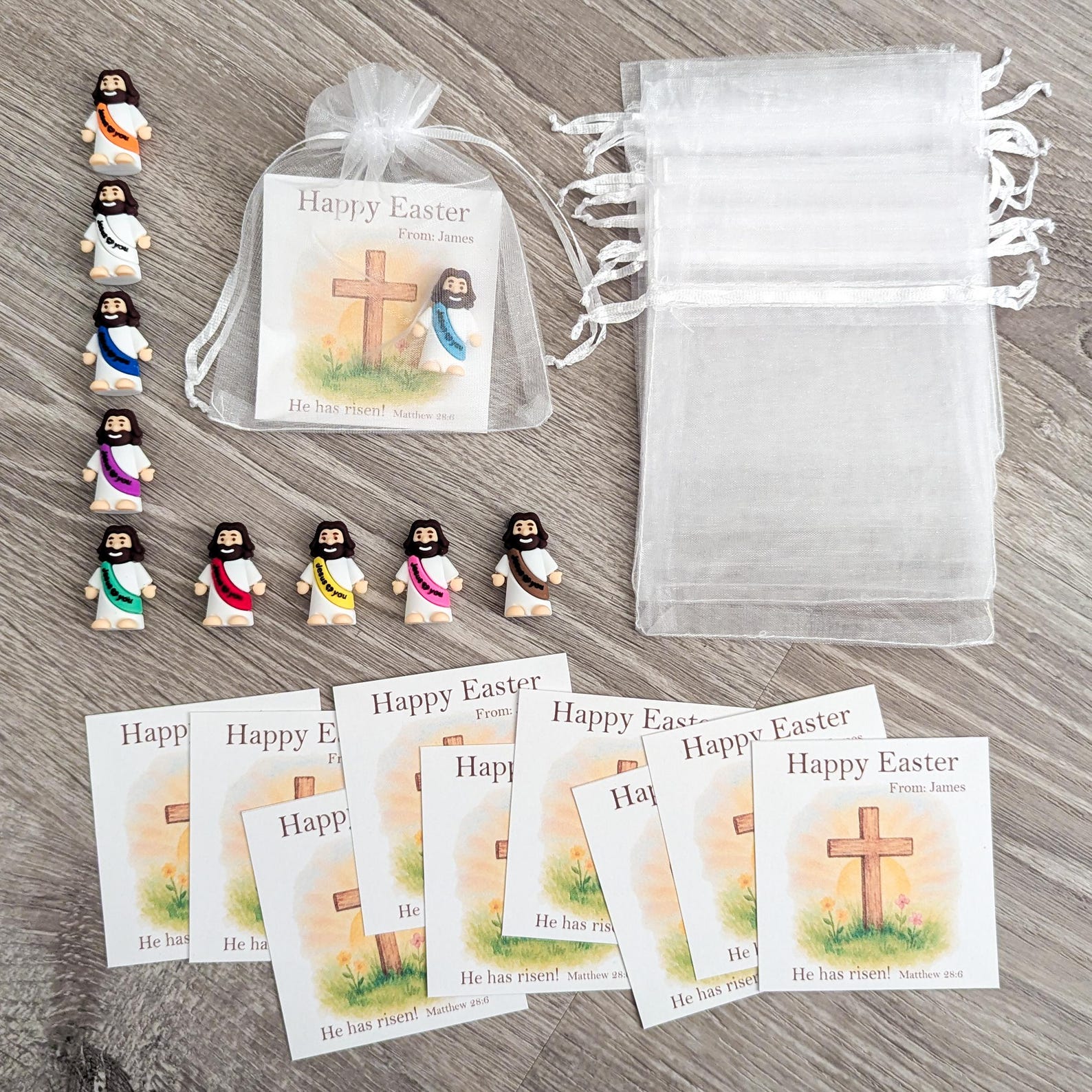 Mini Jesus Easter Gift Set – Pack of 10 • Customizable Card • Christian ...