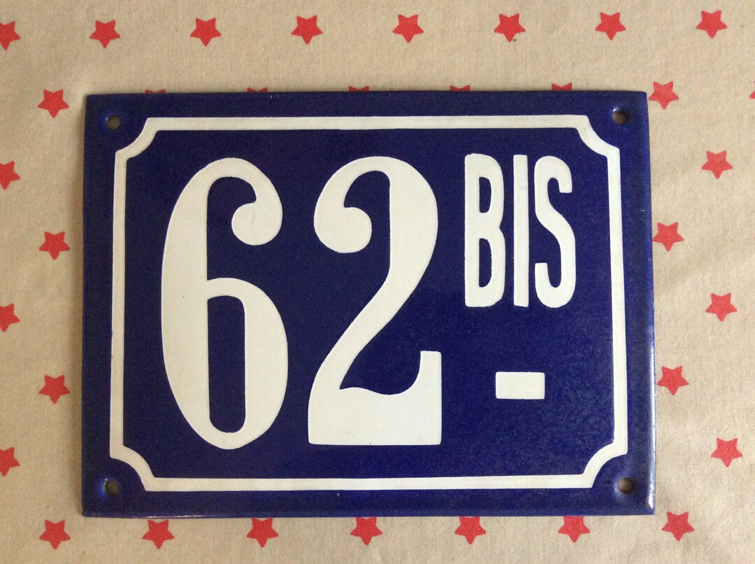 Vintage Street Number Sign - Etsy