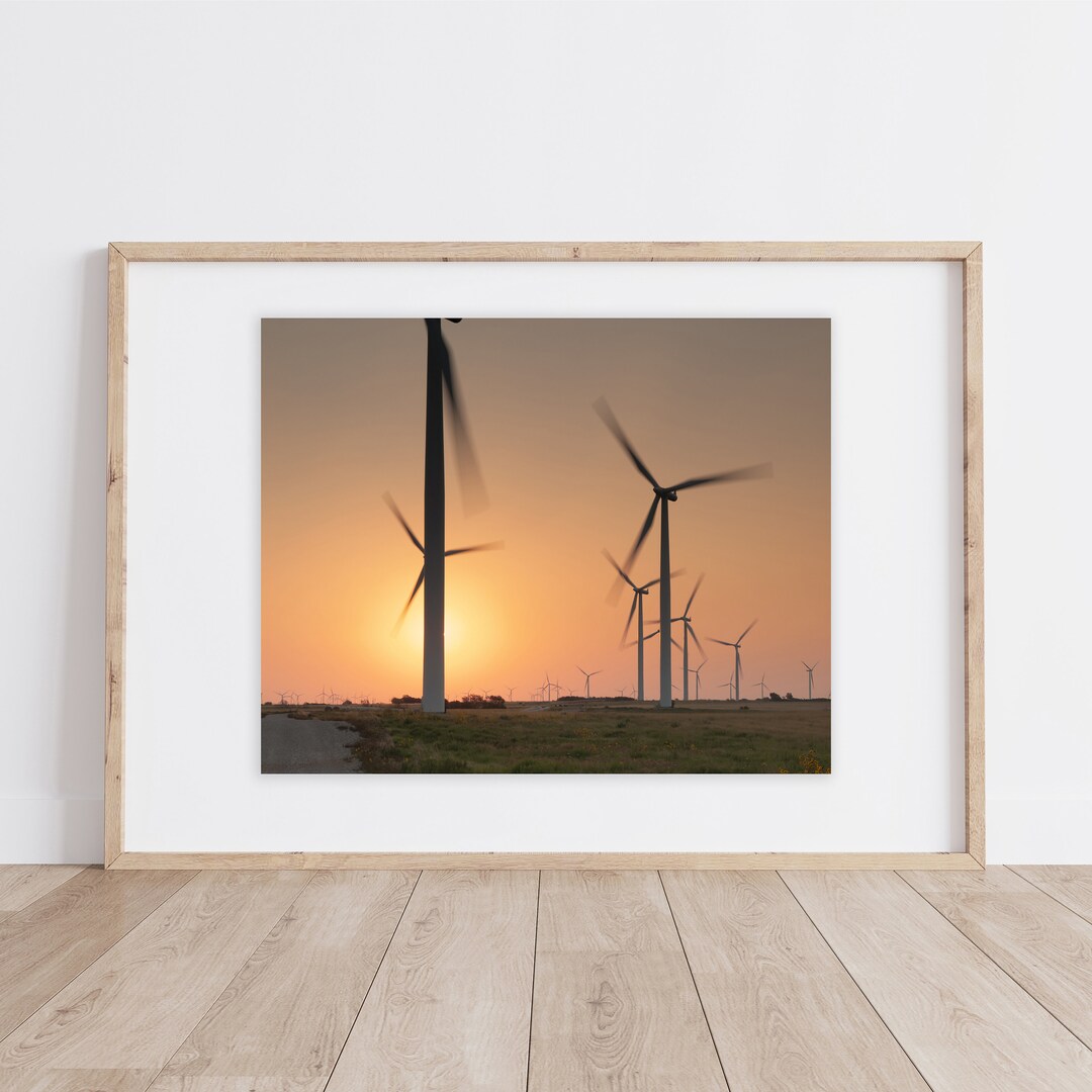 Wind Turbines Print | Wind Turbine Photo | Gift for Wind Turbine Tech ...