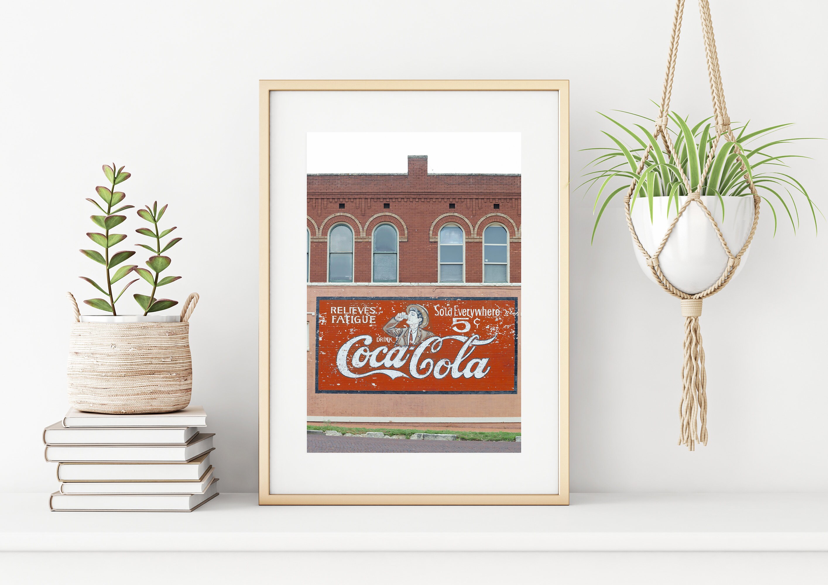Coca Cola Sign | Vintage Coke | Coca Cola Ghost Sign | Rustic Kitchen ...