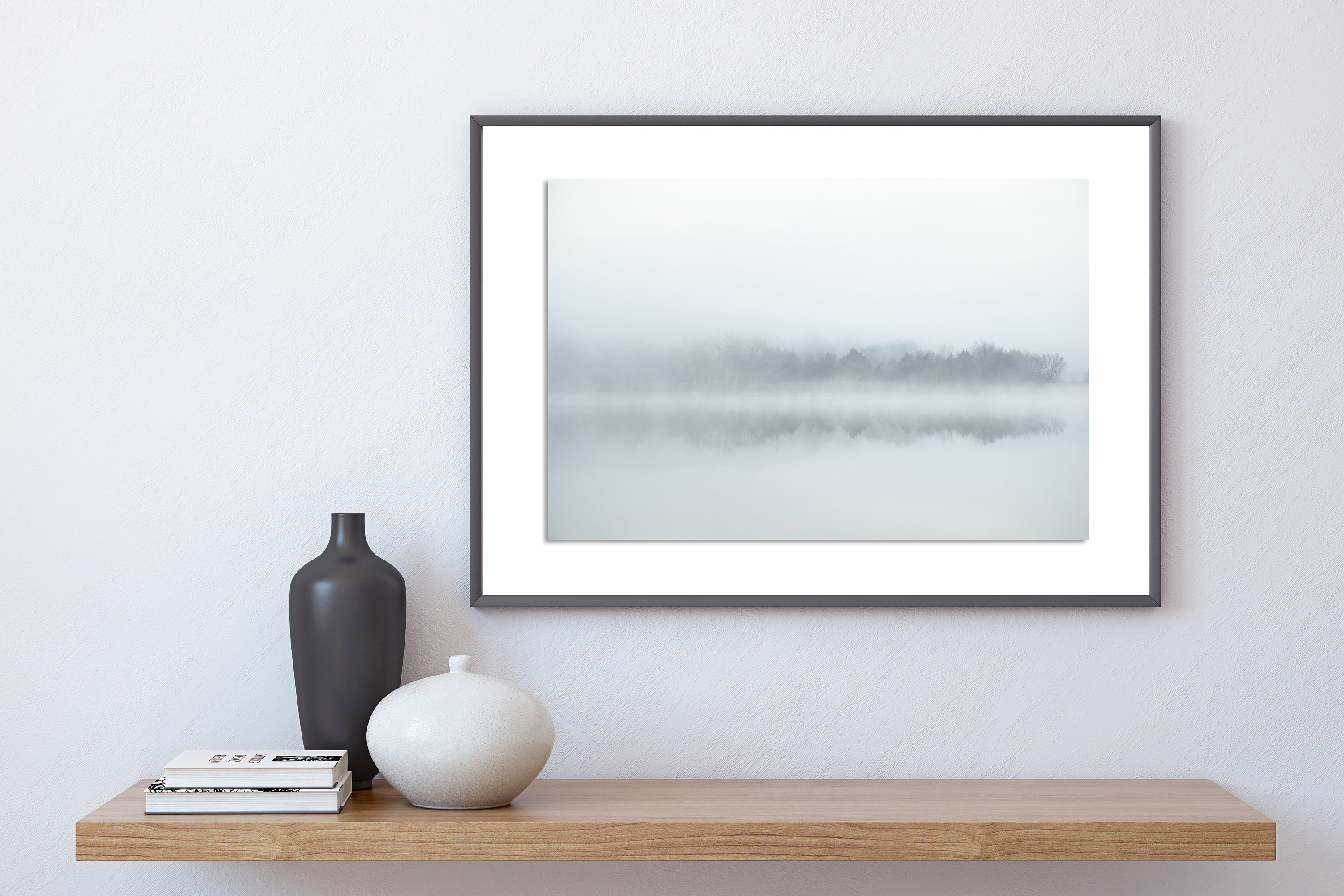 Foggy Lake Art | Misty Lake | Foggy Lake Scene | Fog Shrouded Lake ...