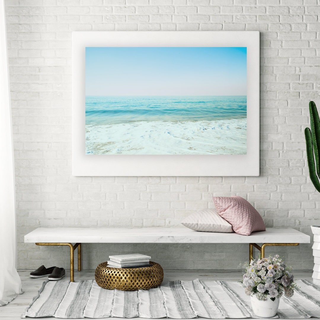 Calming Beach Print | Ocean Photograph | Calming Ocean Art | Blue Sea ...