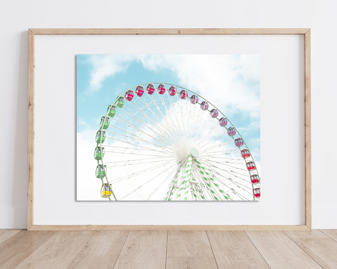 Ferris Wheel Print | Giant Ferris Wheel Print | Nursery Print | State ...