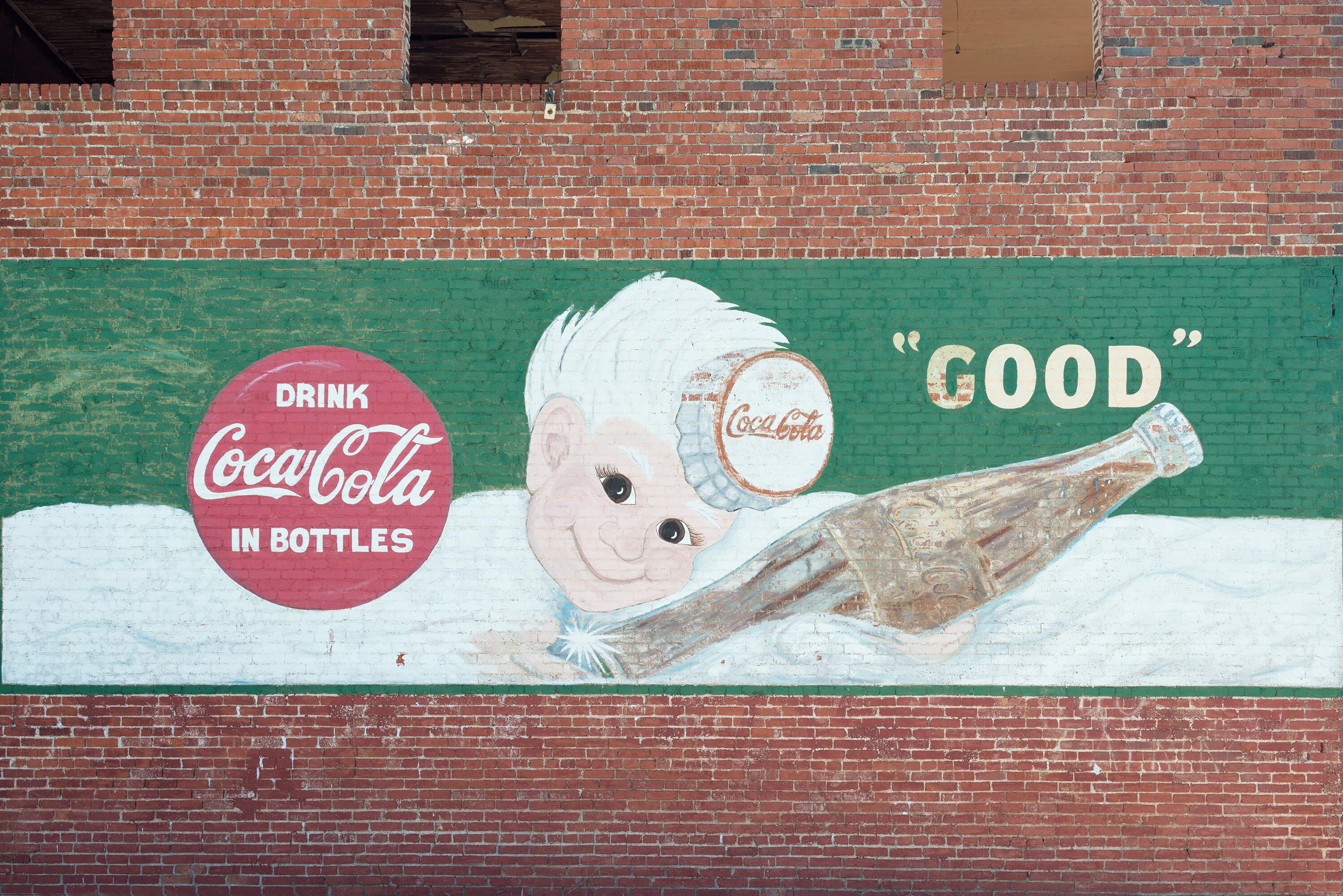 Coca Cola Ghost Sign Print: Okemah Brick Wall Advertisement - Etsy
