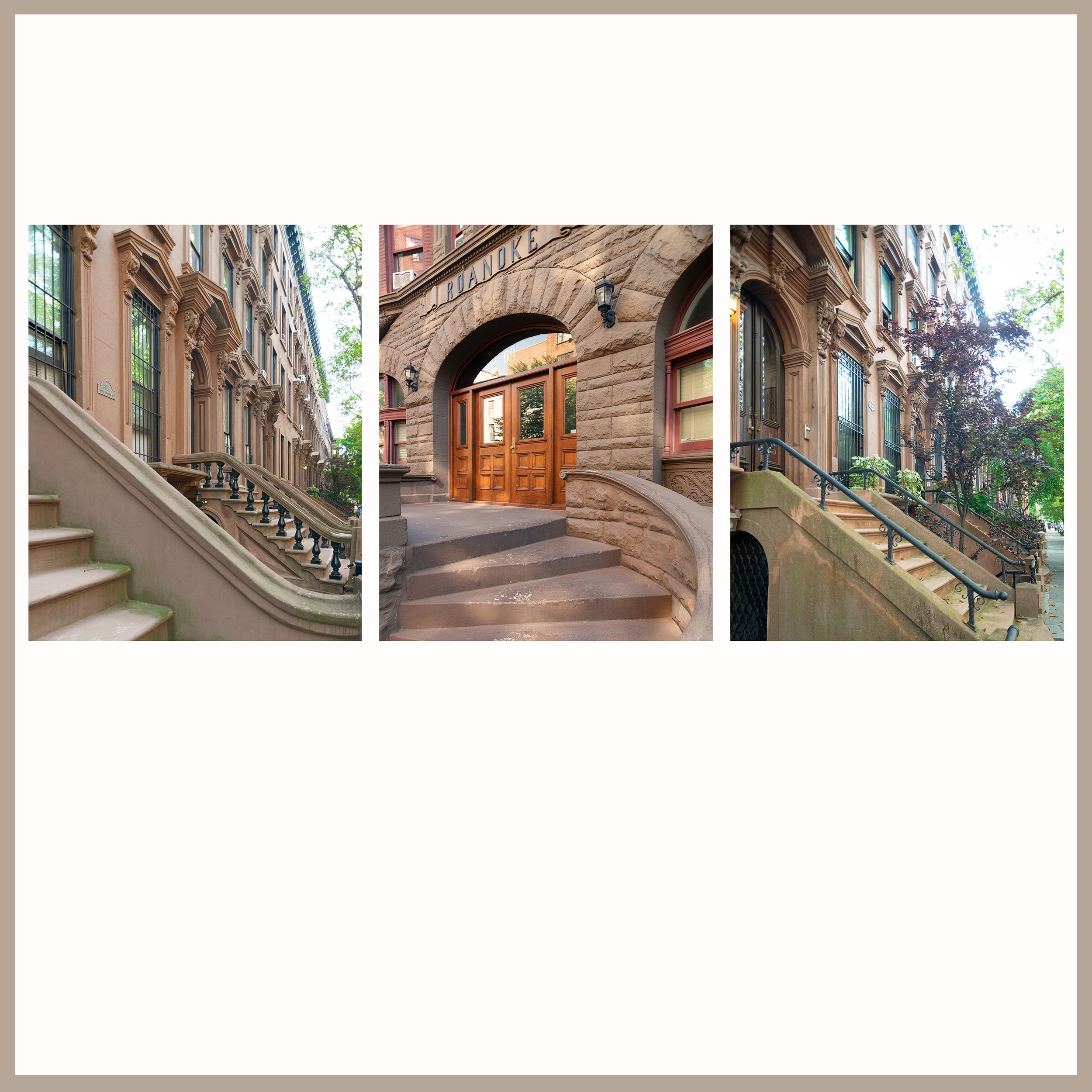 Brownstone Art Print | NYC Print Set | NYC Wall Art | Brownstone Print ...