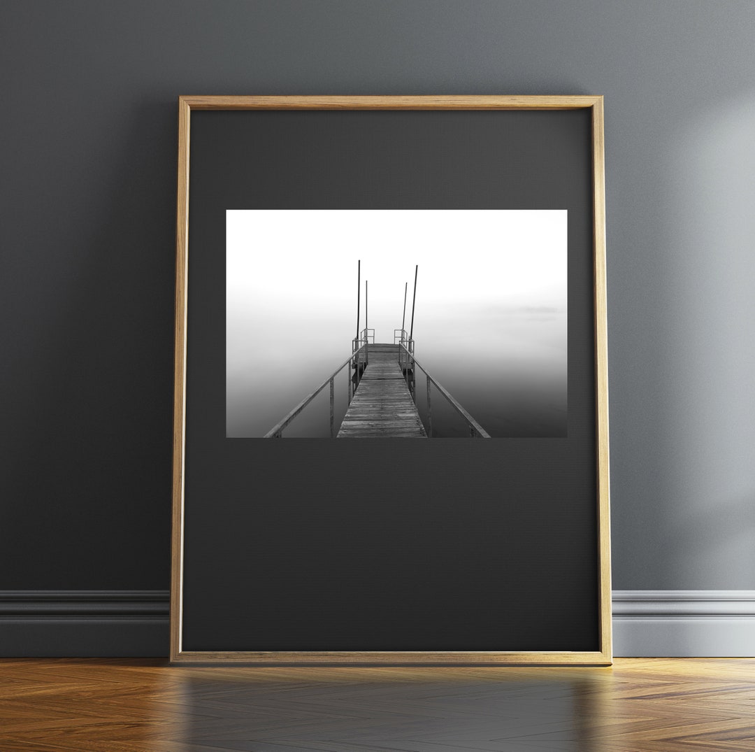 Fog Dock Print Foggy Lake Art Fog on Lake Foggy Misty Lake Foggy Lake ...