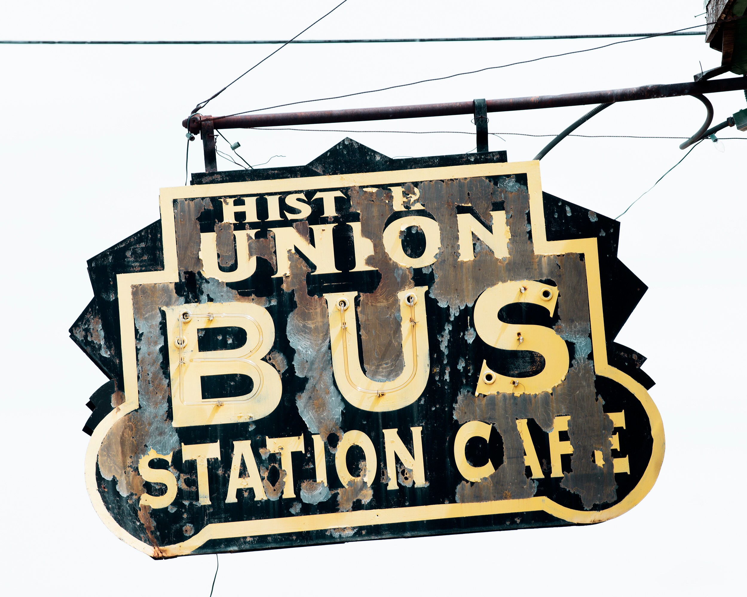 Bus Station Print Union Bus Station Cafe Sign Historic Sign Print ...